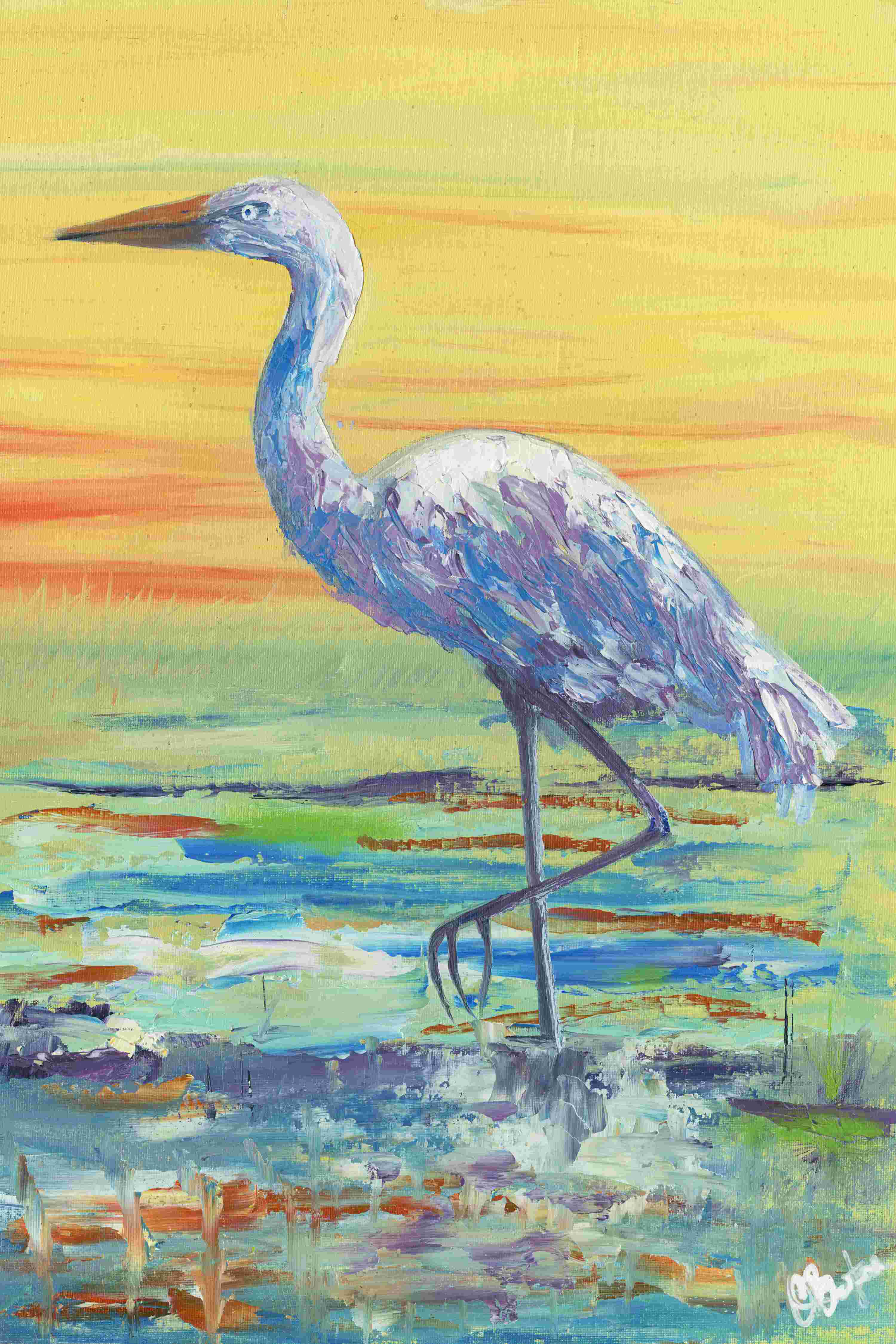 Rosecliff Heights Egret Sunset II | Wayfair